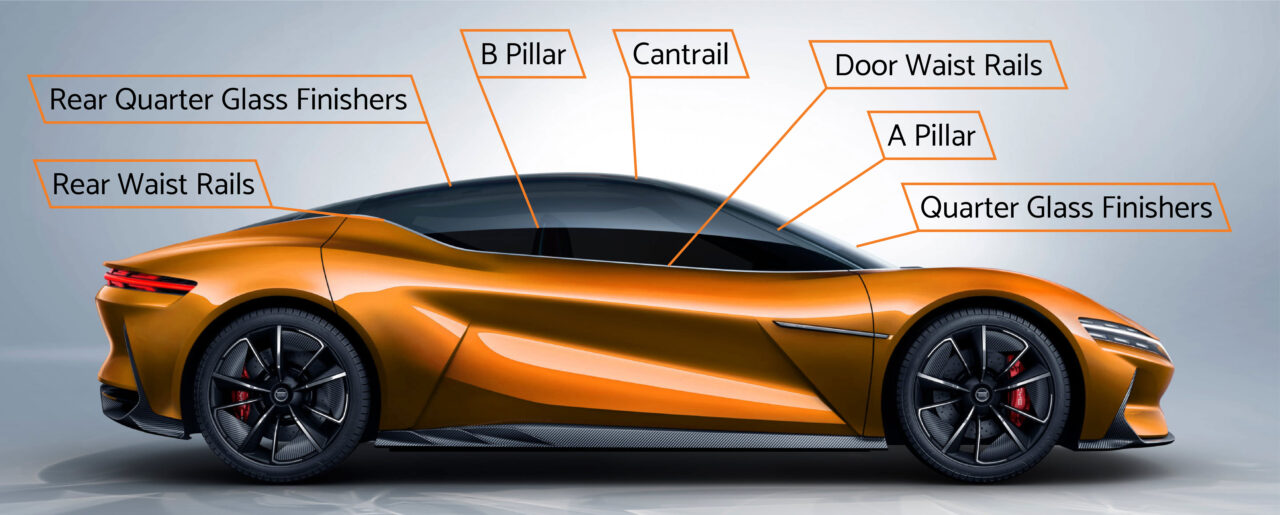 Curved aluminium vehicle components